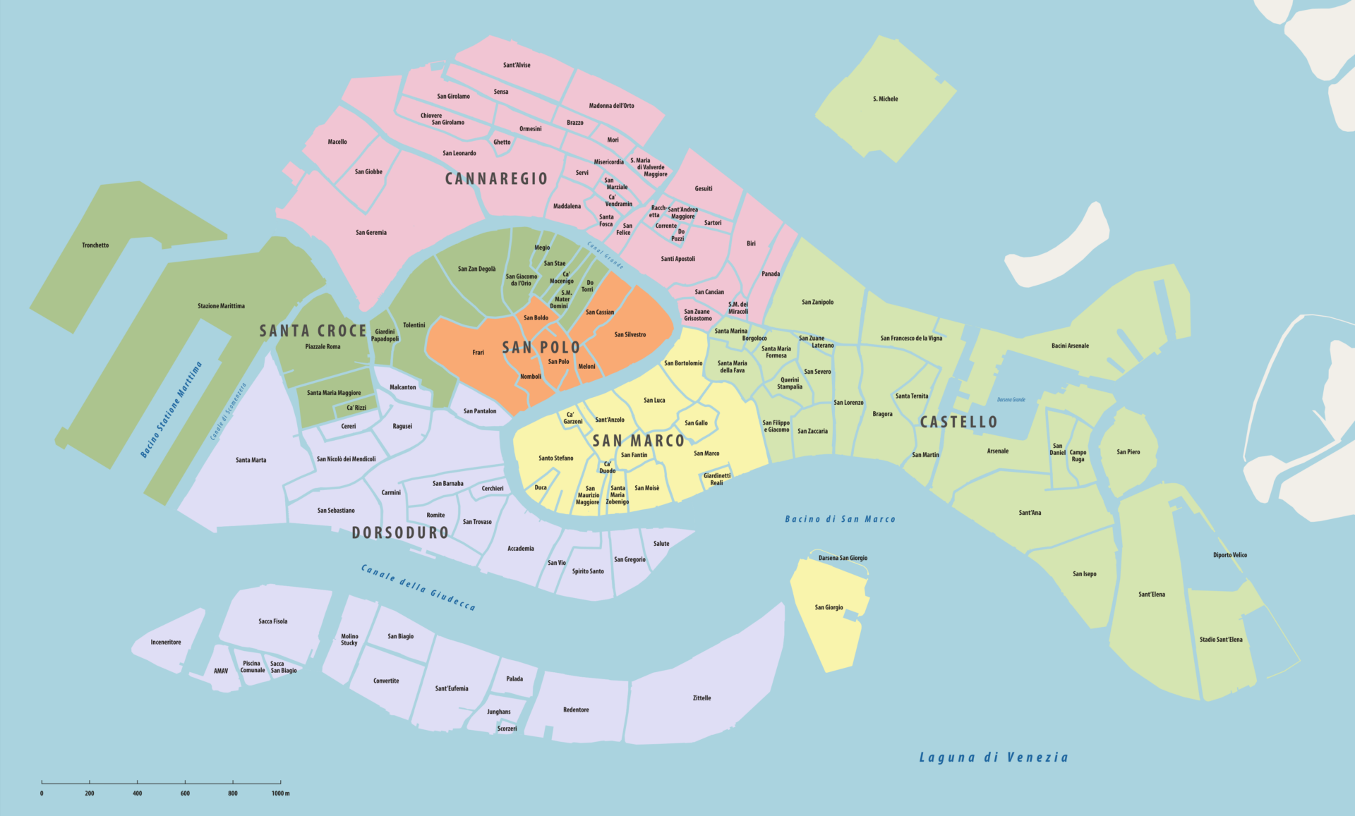 The Sestieri: the 6 peculiar Venice Areas